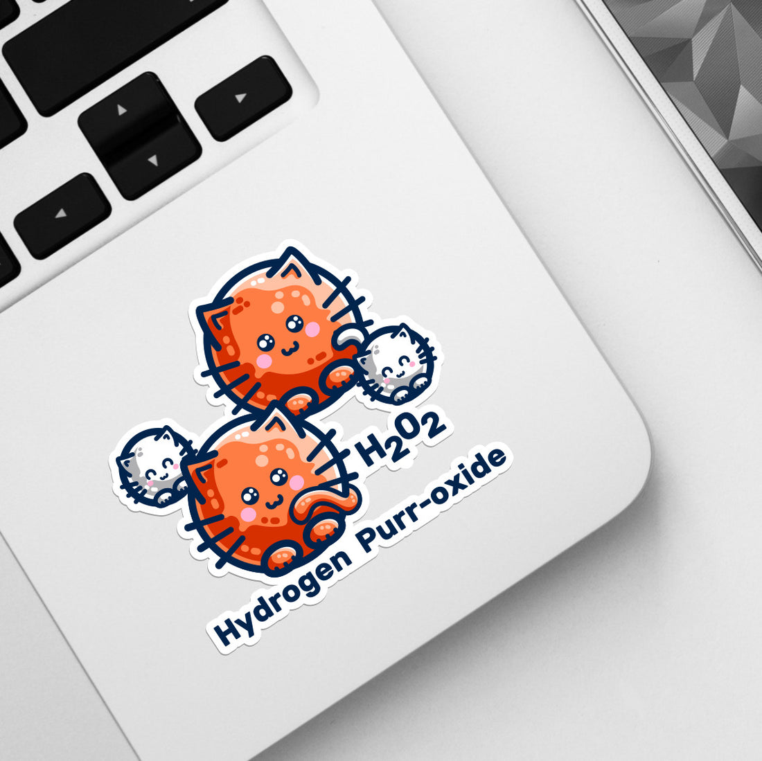 Hydrogen Purr-oxide Die Cut Vinyl Sticker – Flaming Imp